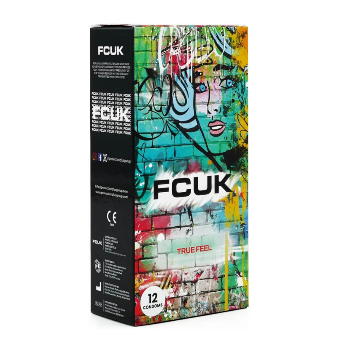 FCUK True Feel Condoms Graffiti Design Box 12 ️ WorldCondoms