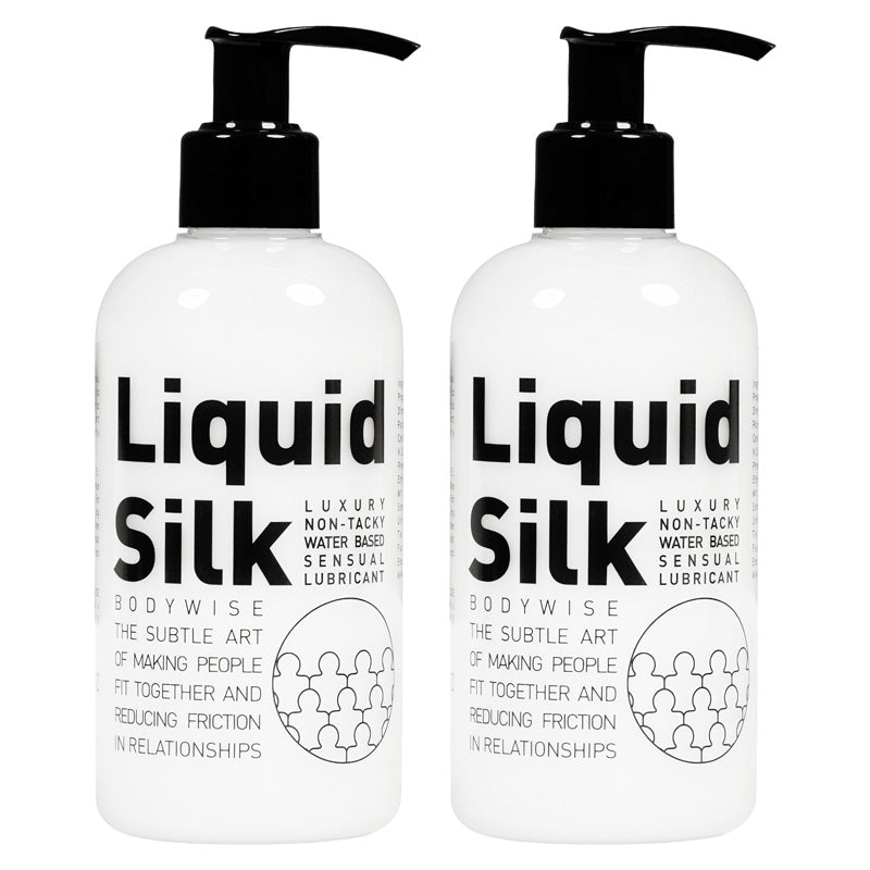 Liquid Silk 2 bottles x 250 ml / 8.45 fl.oz Lubricant ️ WorldCondoms