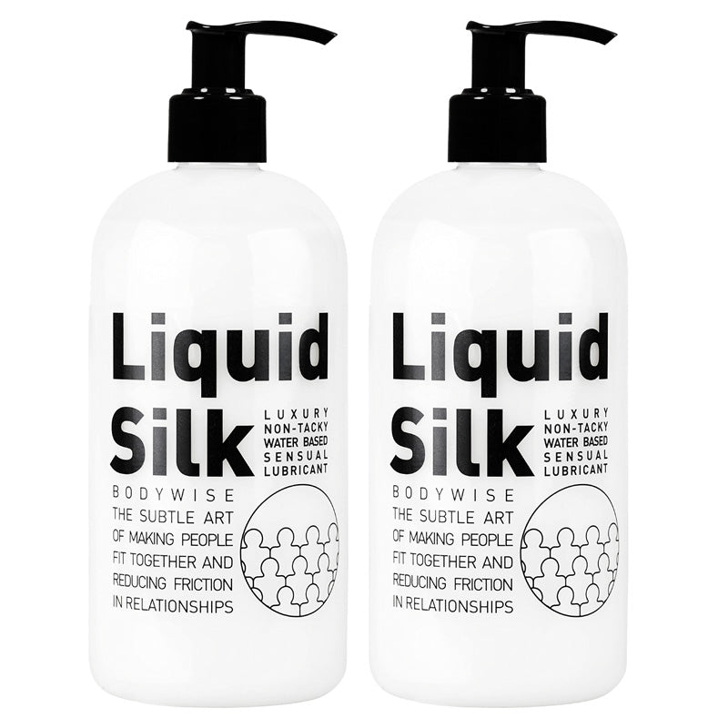 Liquid Silk 2 bottles x 500ml / 17 fl oz Lubricant ️ WorldCondoms
