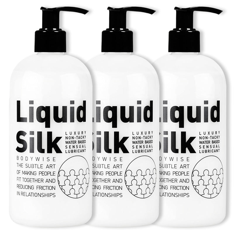 Liquid Silk 3 bottles x 500ml / 17 fl oz Lubricant ️ WorldCondoms