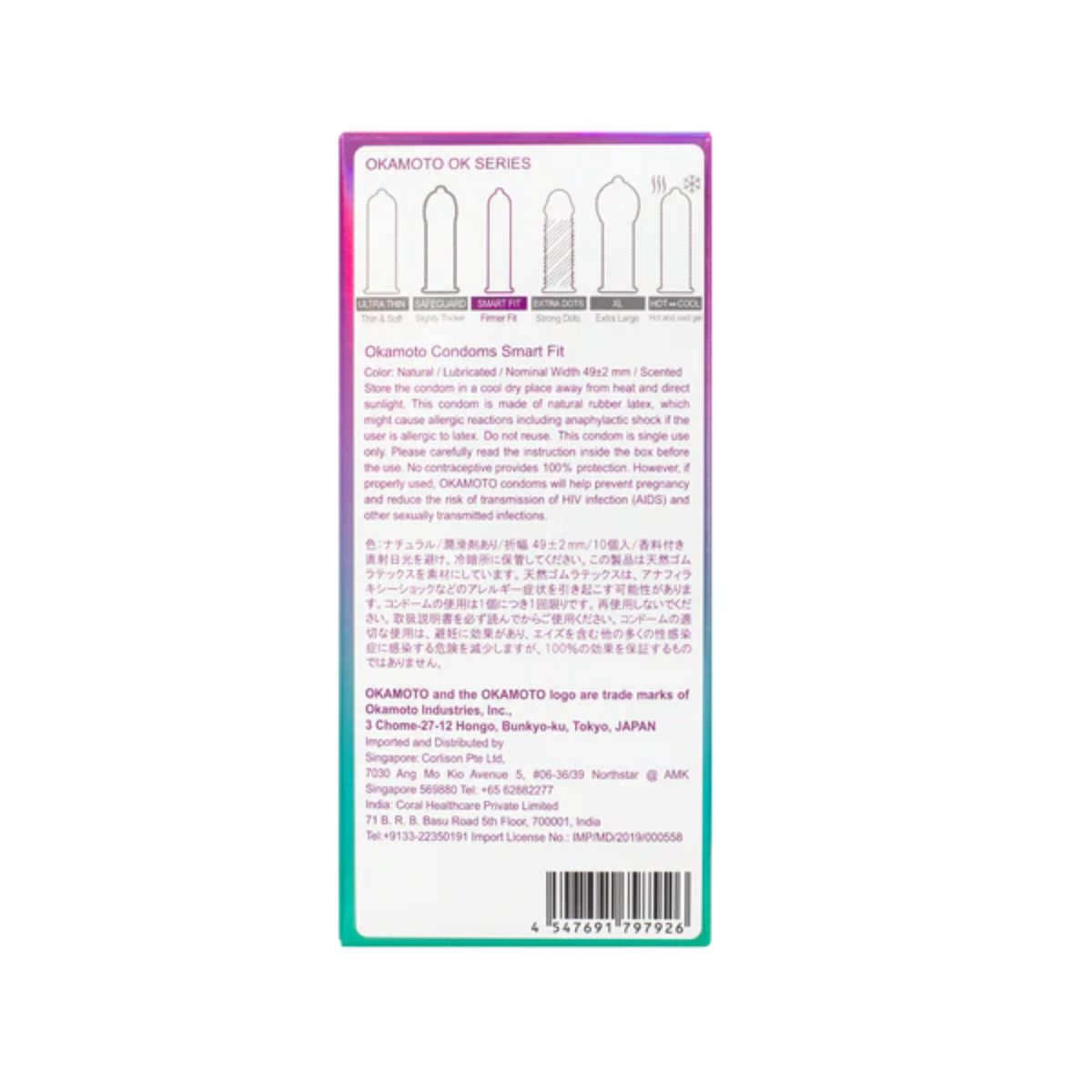 Okamoto Smart Fit Box of 10 ️ WorldCondoms