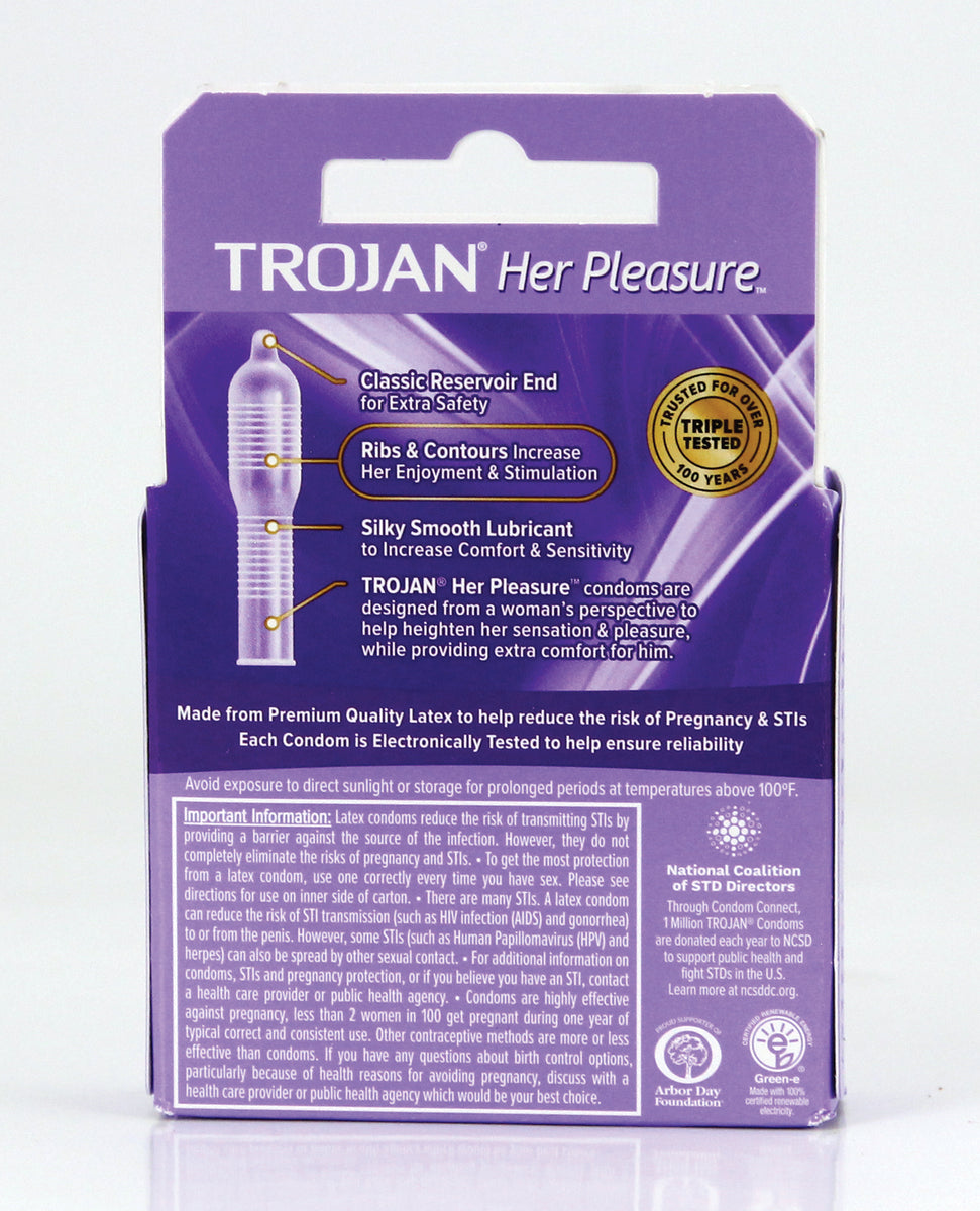 Trojan Her Pleasure condoms ️ WorldCondoms