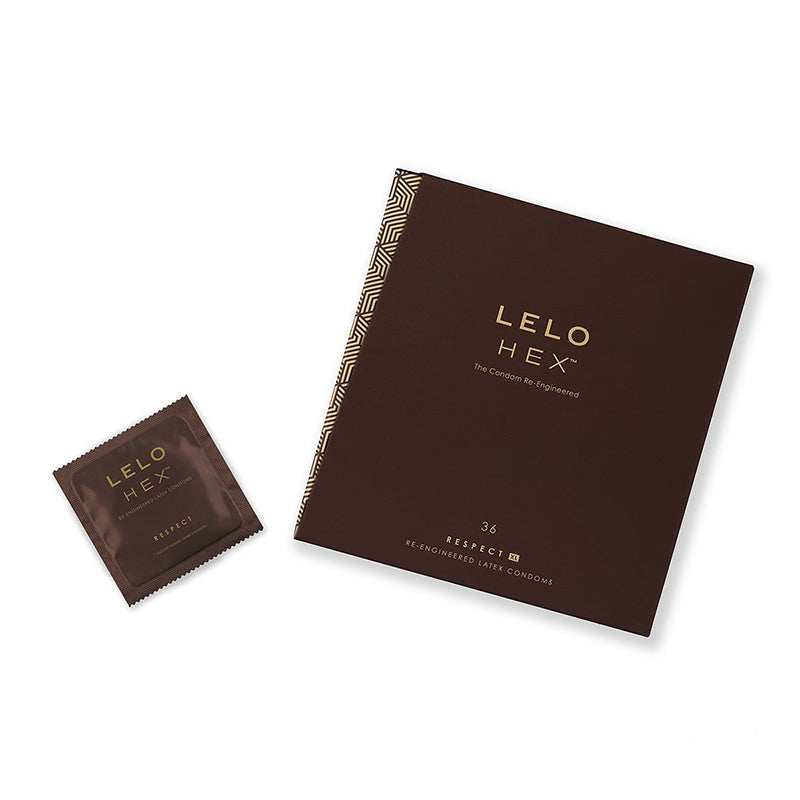 LELO HEX Respect XL Box 36 Hexagonal textured condoms ️ WorldCondoms