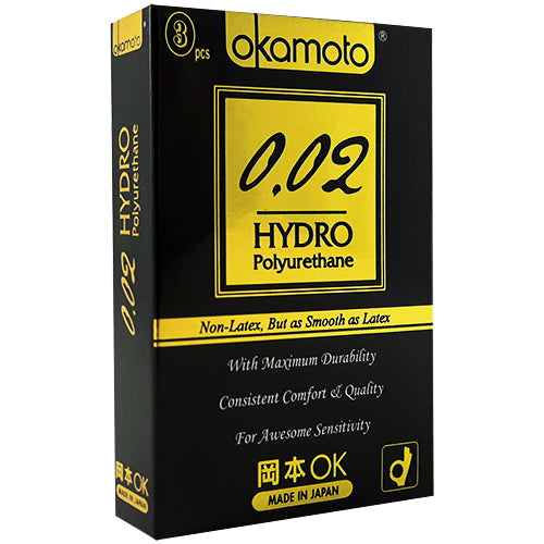 Okamoto 0.02 Hydro Polyurethane Condoms 3 Box ️ World Condoms ...