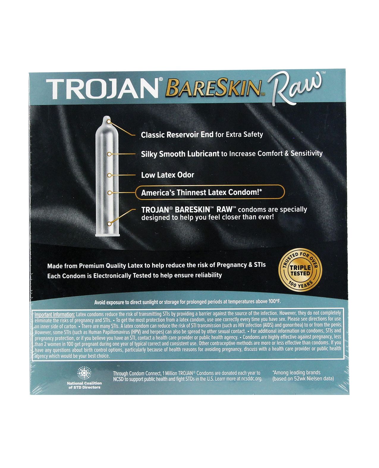 Trojan BareSkin Raw Box 24 ️ WorldCondoms