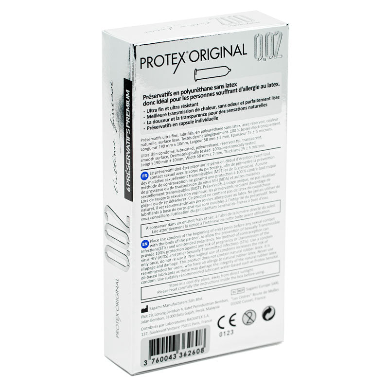 Protex Original 002 Ultra-Thin Condoms Box 6 ️ WorldCondoms