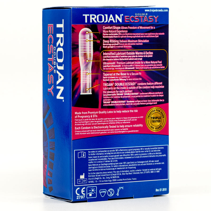 Trojan Double Ecstasy Condoms ️ WorldCondoms